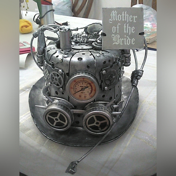 NOT SURE | Accessories | Steampunk Hat Mother Of The Bride Metallic ...